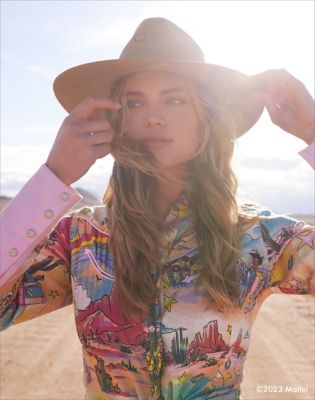 Wrangler x Barbie™ Illustrated Western Snap Shirt | WRANGLER® x BARBIE ...